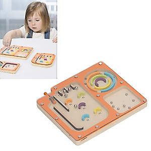 doder Portable Pinball Game Skill Development Pinball Maze Game Bright Color for Boys Girls for Travel (L)