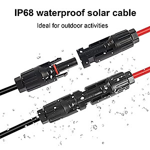 GELRHONR 4.9FT 12AWG Solar Connector to XT60 Female Extension Cable for Solar Panel RV Portable Power Station Solar Generator-1.5M 4.9Ft