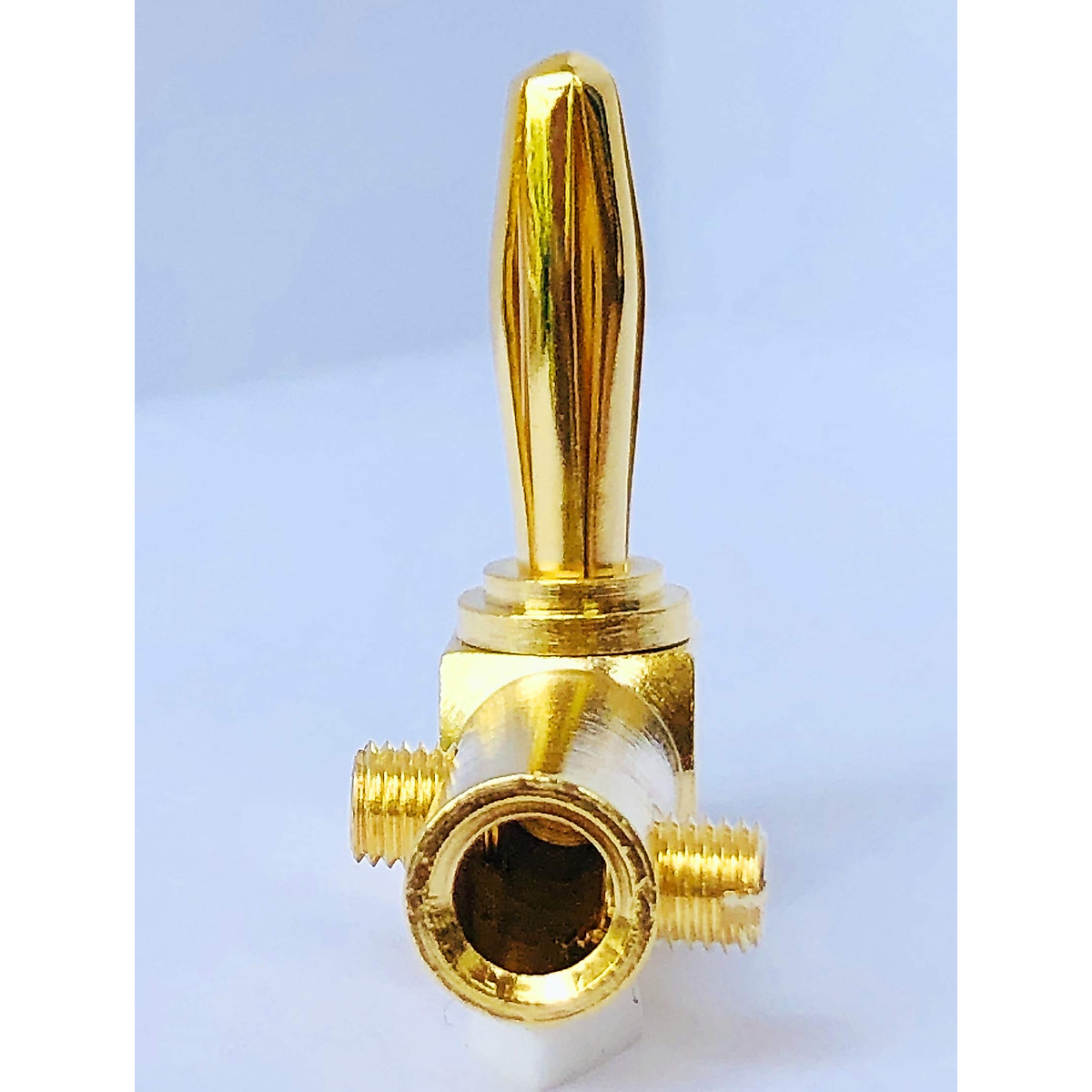 Goaycer Banana Plugs Right Angle 12 Pairs - 24k Gold Plated 90 Degree Speaker Connector (24Pcs)