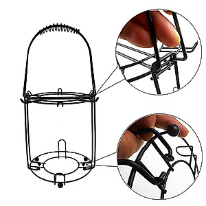 YY YEARCHY Coffee Cup Stand Holder Display Stand Mug Tea Rack Cup and Saucer Countertop Storage Organizer Dryer Hook Decoration (13.4" X 6" X 6", Black)