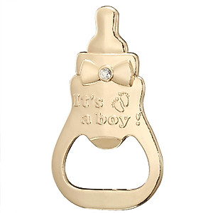 16 Pack Baby Shower Party Favors Botttle Opener for Guest,Baby Shower Souvenir Baby Shower Favors for Boy Bottle Opener for Birthday Keepsake Creative Party Decoration (Blue, 16)