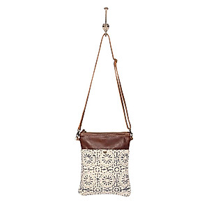 Myra Bags Ruggy Canvas, leather & Rug Crossbody Bag S-1986