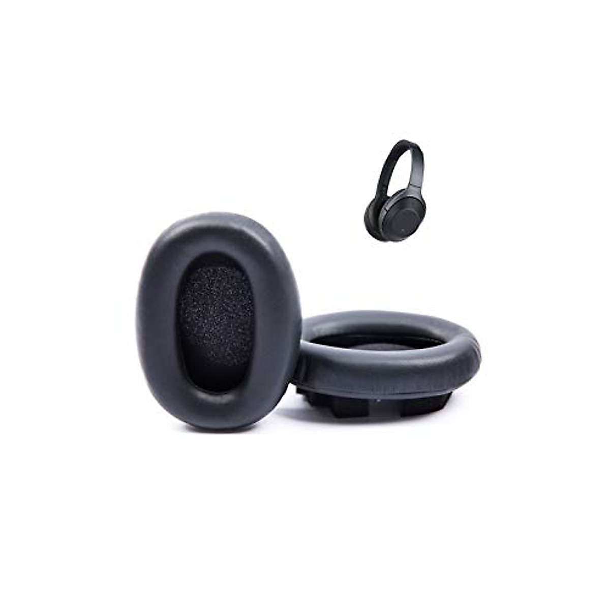 Damex Headphone Ear Pads Replacement Cushion for Sony Noise Cancelling Headphones WH1000XM2,Compatible with 1000xm (Black)