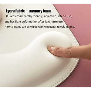 RGB Mouse Pad with Wrist Support, LED Mouse Pad with 13 Lighting Modes, Anti-Slip Rubber Base, Pain Relief Computer Ergonomic Mouse Pad for Gaming, Office, Home, 11.8 x 8.5 in (White)
