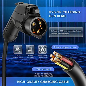 Evjuicion Level 2 EV Charger Nema 14-50, 40Amp 240V Ev Chargers for Home Level 2 for All J1772 Electric Car, WiFi APP Enabled EVSE 16FT Cable Electric Car Home Charging Stations,Delay Timer