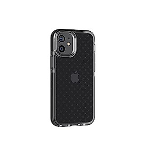 tech21 Evo Check Phone Case for Apple iPhone 12 and 12 Pro 5G with 12 ft Drop Protection, Smokey/Black