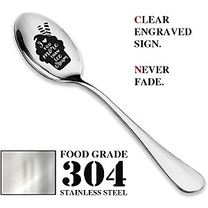 TyM I love you more than icecream Engraved Stainless Steel spoon for coffee tea cereal ice cream - Engraved gift for him/her - 7 inch Sturdy handle and food safe engraving