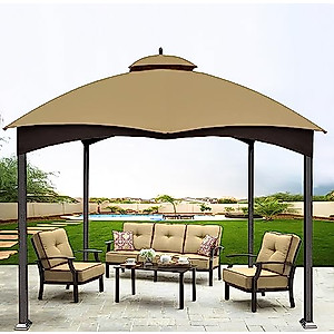 SCOCANOPY Beige Ripstop Replacement Top for Lowe's Allen Roth 10X12 Gazebo Model #GF-12S004B-1