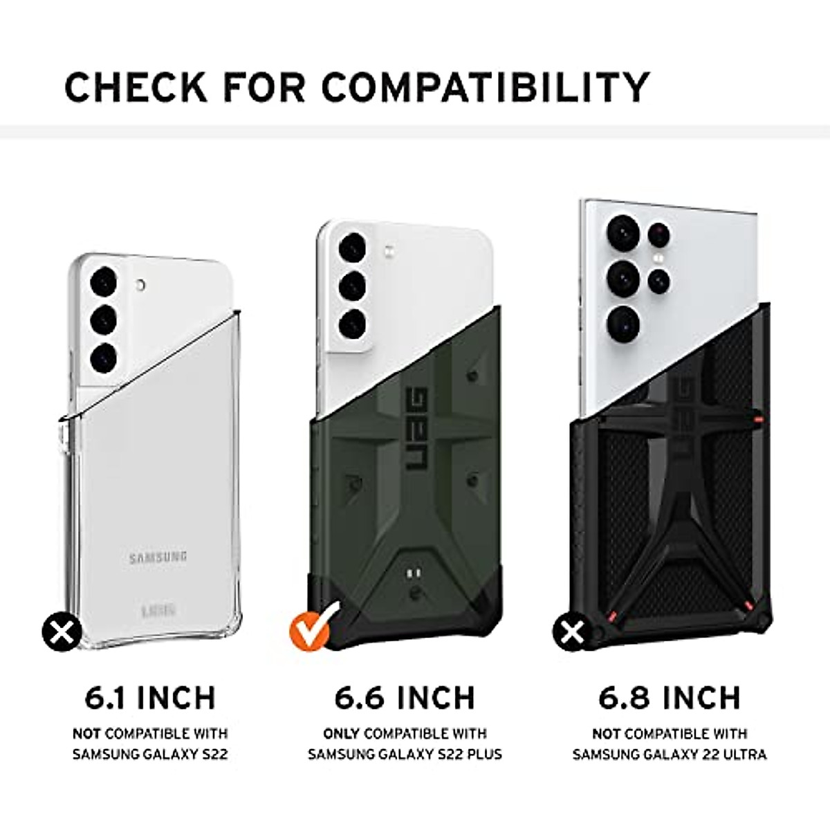 URBAN ARMOR GEAR UAG Designed for Samsung Galaxy S22 Plus Case Red Crimson Rugged Lightweight Slim Shockproof Premium Monarch Protective Cover, [6.6 inch Screen]