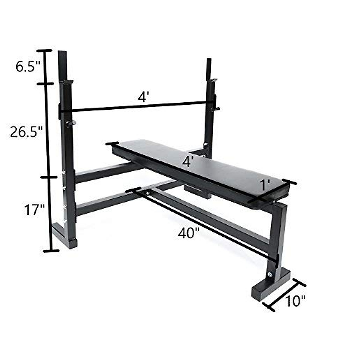 Olympic Bench Press and Olympic 300 Lbs Gray/Black Set