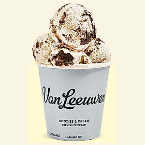 Van Leeuwen Premium Cookies & Cream French Ice Cream, 14 oz (Frozen)