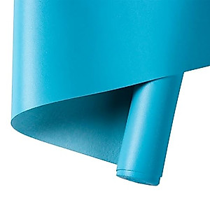 Faux Leather Sheets for Craft One Roll Smooth Surface Leather Fabric Sheets 12"x 53” (30cm x 135cm) Inch Large Size for Leather Earrings Bows Wallets DIY Projects (SkyBlue)