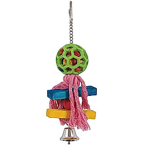 JW Pet Company HOL-ee Roller Pom Pom Bird Toy,Multi,One Size,31012