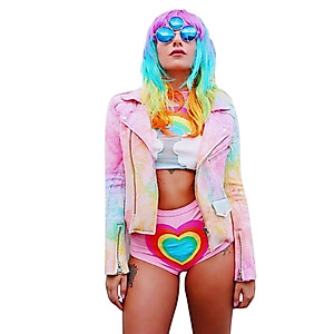 Trippy Lights Third Eye Sunglasses Reflective Mirrored Dark Blue Lens