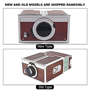 Leftwei DIY Cardboard Smartphone Projector, Mini Home Theater Portable Smart Mobile Phone Projector Small Home Cinema Phone Screen Magnifier Support 8X Image Magnification