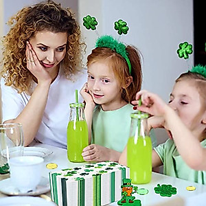 100 Pcs St. Patrick's Day Guest Napkins 3 Ply Disposable Paper Napkins Guest Hand Towels Cocktail Napkins Decorative Napkins for Home Dinner Kitchen Bathroom St Patricks Party Supplies