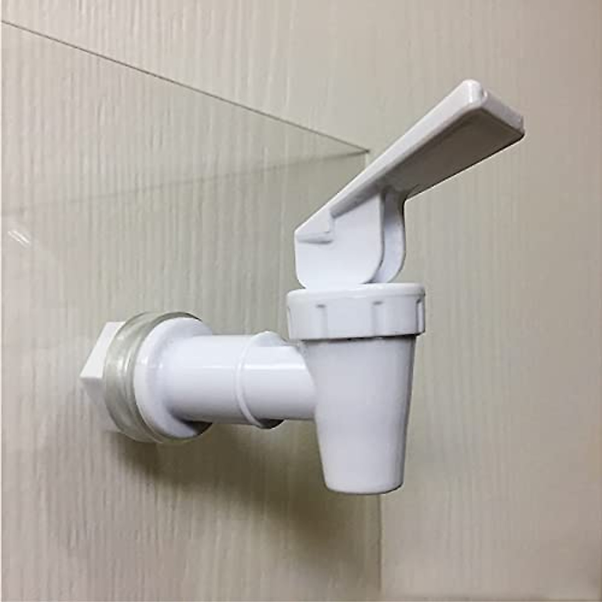 Plastic Water Spigot Water Faucet Dispenser Valve Reusable Water Crock Tap Jugs Bottles Water Bucket Jug Faucet Replacement Cooler Water Faucet Spout, 2 PCS, White