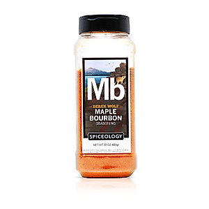 Spiceology & Derek Wolf - Maple Bourbon Seasoning - Sweet & Smoky Barbeque Rubs, Seasonings and Spice Blends - Use On: Ribs, Pork Shoulder, Beef, Bacon, Chicken Wings, Popcorn, Scallops or Duck Breast - 22 oz