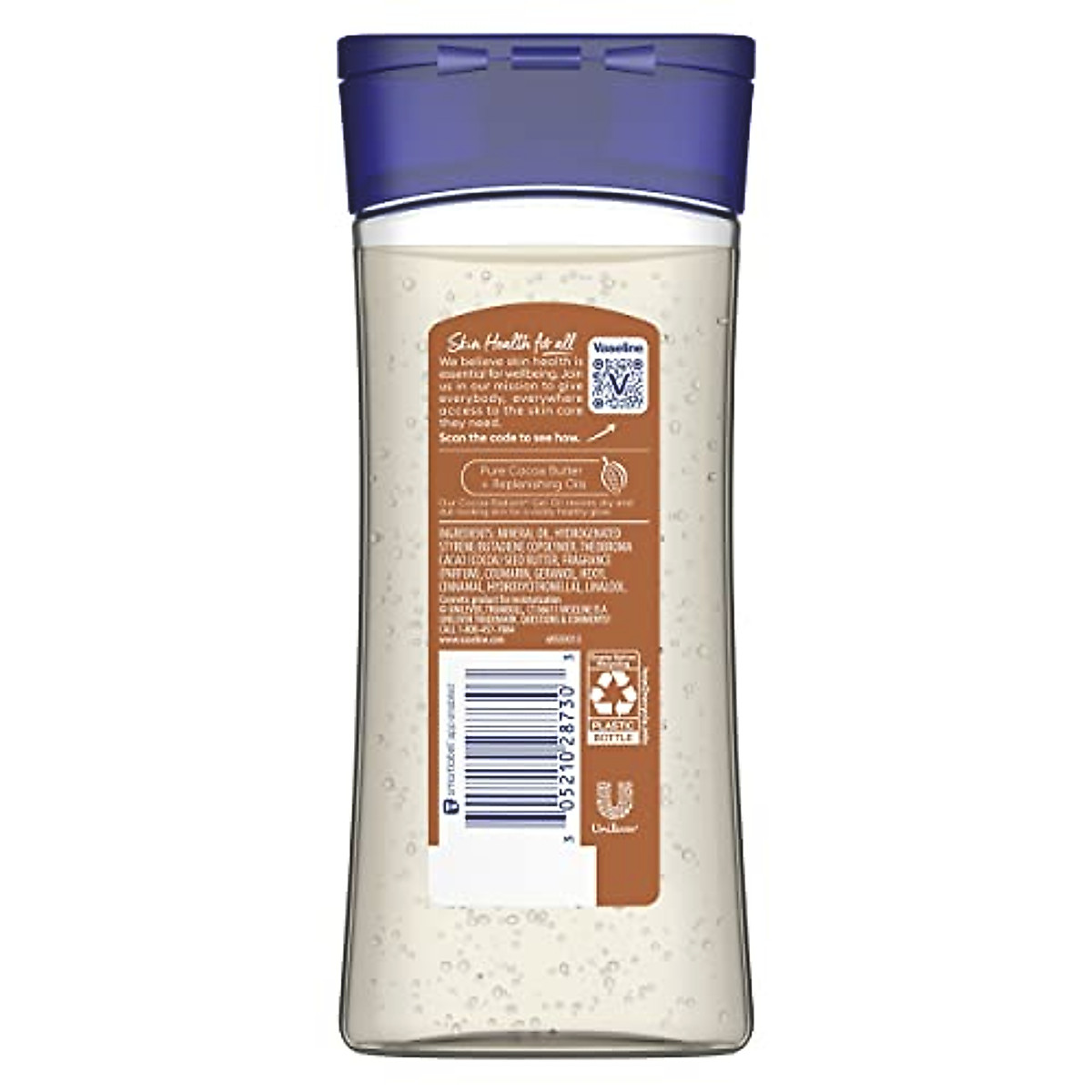 Vaseline Intensive Care Cocoa Radiant For Glowing Skin 3 Count Body Gel Oil Body Oil Made with 100% Pure Cocoa Butter + Replenishing Oils 6.8oz