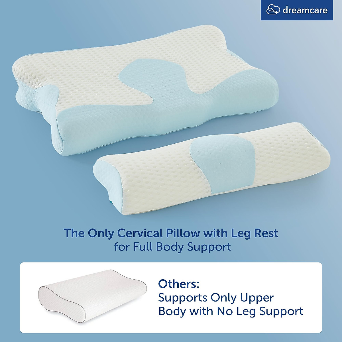 DREAMCARE 3-in-1 Cervical Neck Pillow with Leg Rest & Lumbar Support