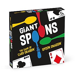 Giant Spoons, Card Games for Kids - Spoons Game, Deck of Cards, Fun Family Games for Kids and Adults, Playing Cards, Game Night, Travel Games, 3-6 Multi-Player Card Game, Games for Adults, Ages 7+