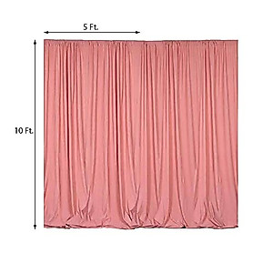 BalsaCircle 10 ft x 10 ft Rose Quartz Pink Polyester Photography Backdrop Drapes Curtains Panels - Wedding Decorations Home Party Reception Supplies