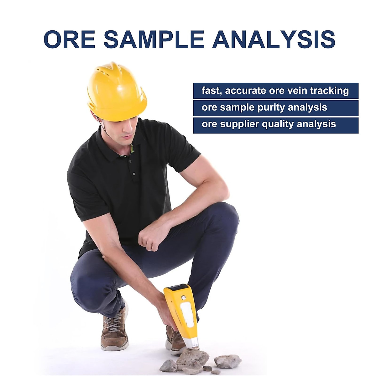 Hand-held XRF Analyzer Fluorescence Spectrometer for Ore Sample Metal Analysis