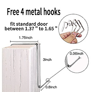 TidyMaster 2 Pack 28 Large Pockets Hanging Shoe Organizer Over The Door Shoe Rack for Closet Door Storage Shoe Holder Hanger.8+8Hooks.Imitation linen Gray