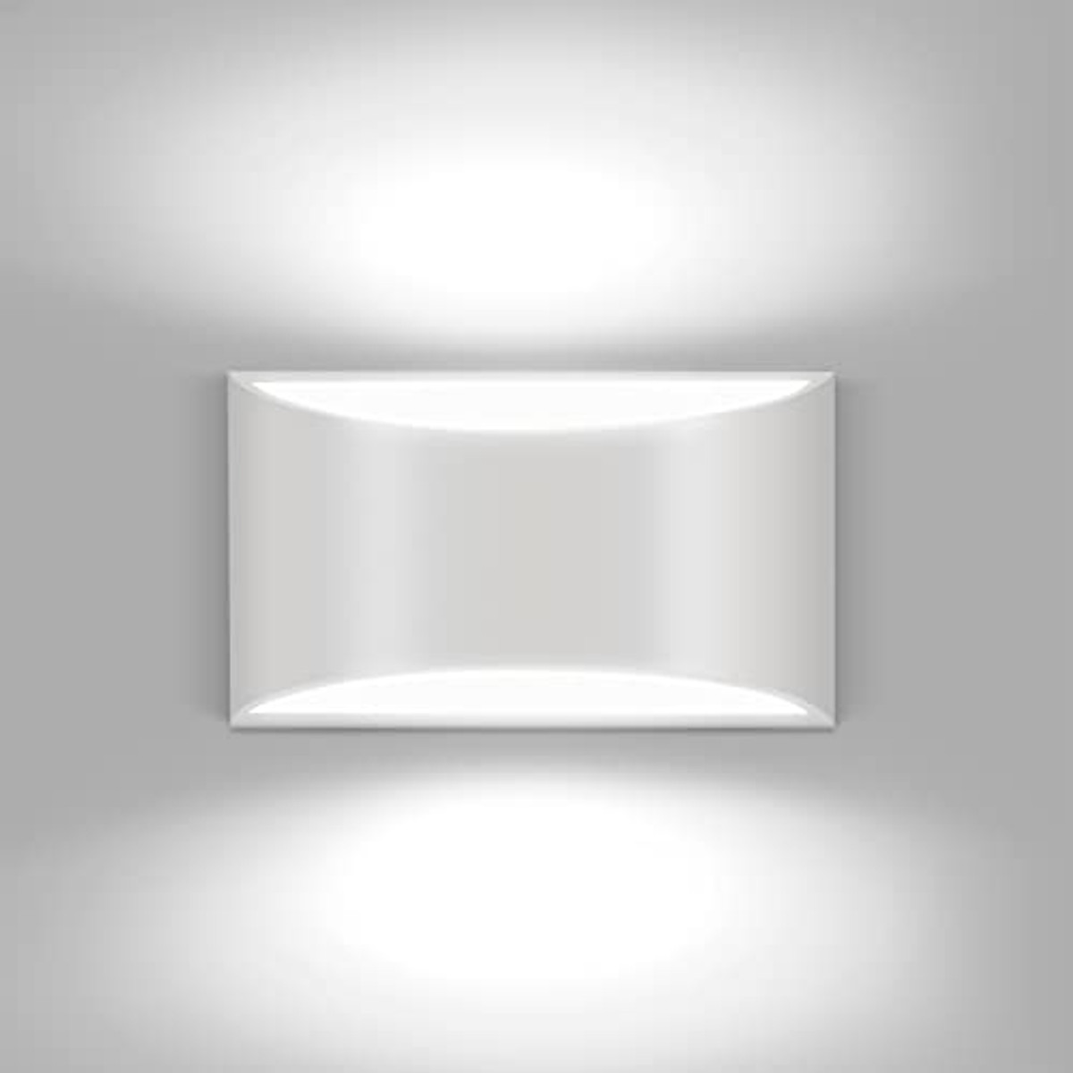 Aiilsmp White Modern LED Wall Sconces Hardwired Wall Sconces Indoor Up and Down Wall Mount Light for Living Room, Bedroom, Hallway Cool White 6000K(with G9 Bulbs)