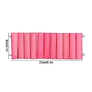 TOPINCN Perch Stand Platform, Perch Platform Natural Wood Swing Stand for Small Birds Conure Cockatiel Parakeet Hamster Pink