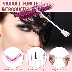 Dming 10pcs Eyelash brush Lash Wand Makeup tool Eyelash Extension supplies Cleaning brush Diamond Mascara mix color