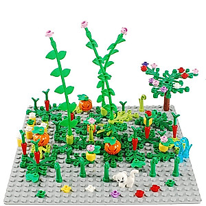 BAENRCY 140pcs Garden Building Blocks Park Sencery Accessories Plant Set Building Bricks Kit DIY Building Set Compatible All Major Brands