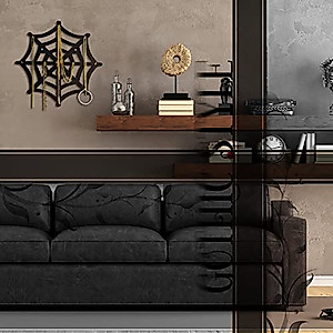 Glenmal Gothic Earring Stand Jewelry Holder Black Key Holder Halloween Bedroom Decor Mount Hanger Decor Organizer for Kitchen Room Home Front Door Entryway Display (Spider Web)