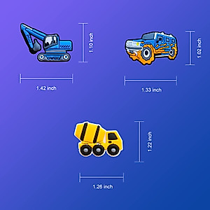 Euphaglaia 25 40Pcs Cars and Trucks Charms for Clog Shoes Decoration, Excavator Mixer Truck Charms Accessories for Adult (25)