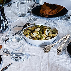 Enwinner Buffet Salad Serving Tongs, 12 inch Catering Chef Food Salad BBQ Serving Utensils, Set of 2(stainless steel) (Stainless Steel)