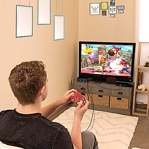 VOYEE GC Controller - 2 Pack Classic Wired Controllers Gamepad Replacement for Nintendo Wii Gamecube (Blue & Red)