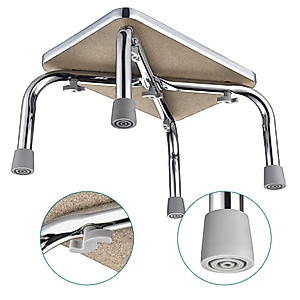 AW Medical Steel Step Stool Anti-Slip Platform Footstool for Seniors Adults 330lbs Weight Limit