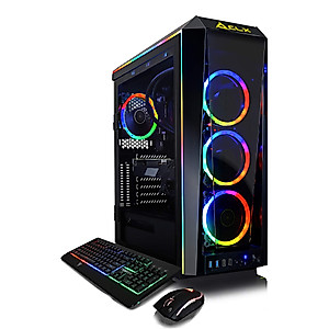 CLX Set Gaming Desktop w/Intel Core i9 10900KF Processor, 64GB DDR4 Memory, GeForce RTX 3090 Graphics, 1 TB SSD, 6 TB HDD, WiFi, Windows 11 Home 64-bit,Black
