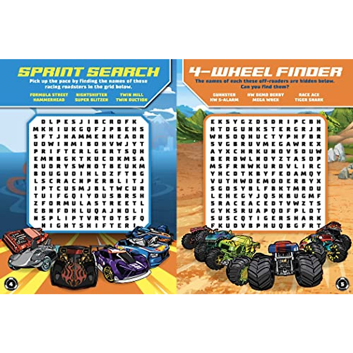 Hot Wheels: Race Cars vs. Monster Trucks: 100% Officially Licensed by Mattel, Activities, Tattoos, & Press-Out Cards for Kids Ages 4 to 8