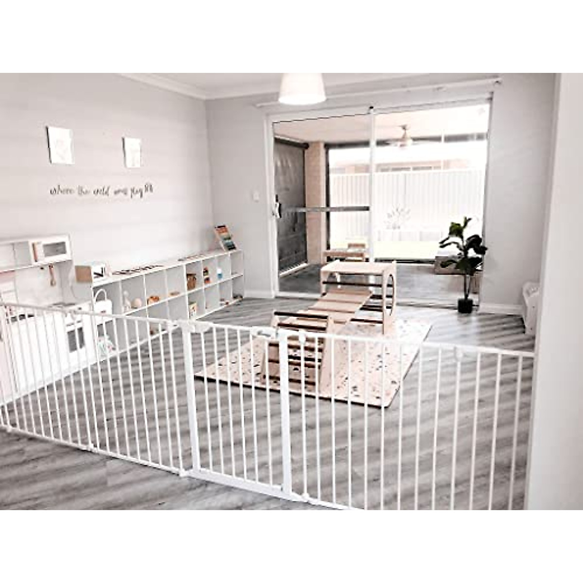 Dreambaby Mayfair Converta 3 in 1 Play-Pen 6 Panel Gate - Versatile Baby Playpen and Toddler Play Yard, Foldable Design, Secure Baby Fence Play Area, Ideal Playpen for Babies and Toddlers - White