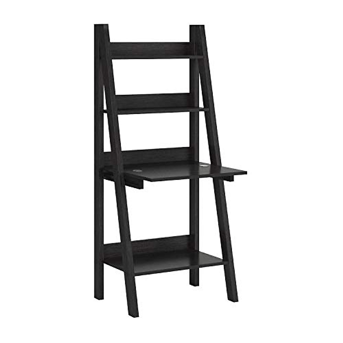 Monarch Specialties Tryy Ladder Desk - Bookcase - Wall Bookshelf - Stand Shelf, 61"H, Cappuccino