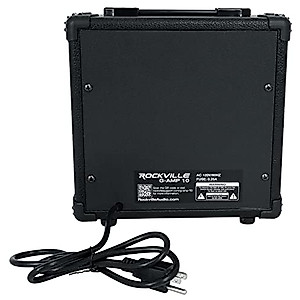 Rockville G-AMP 10w Guitar Amplifier Amp w/Bluetooth+Clean/Distortion+Headphones