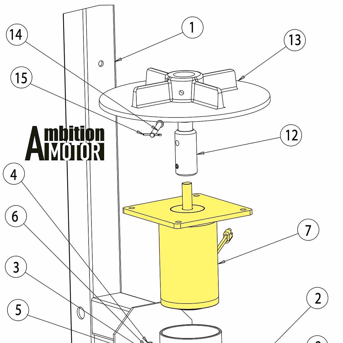 AMBITIONMOTOR Salt Spreader Motor Replaces Buyers SaltDogg 3005693 for TGSUV1B