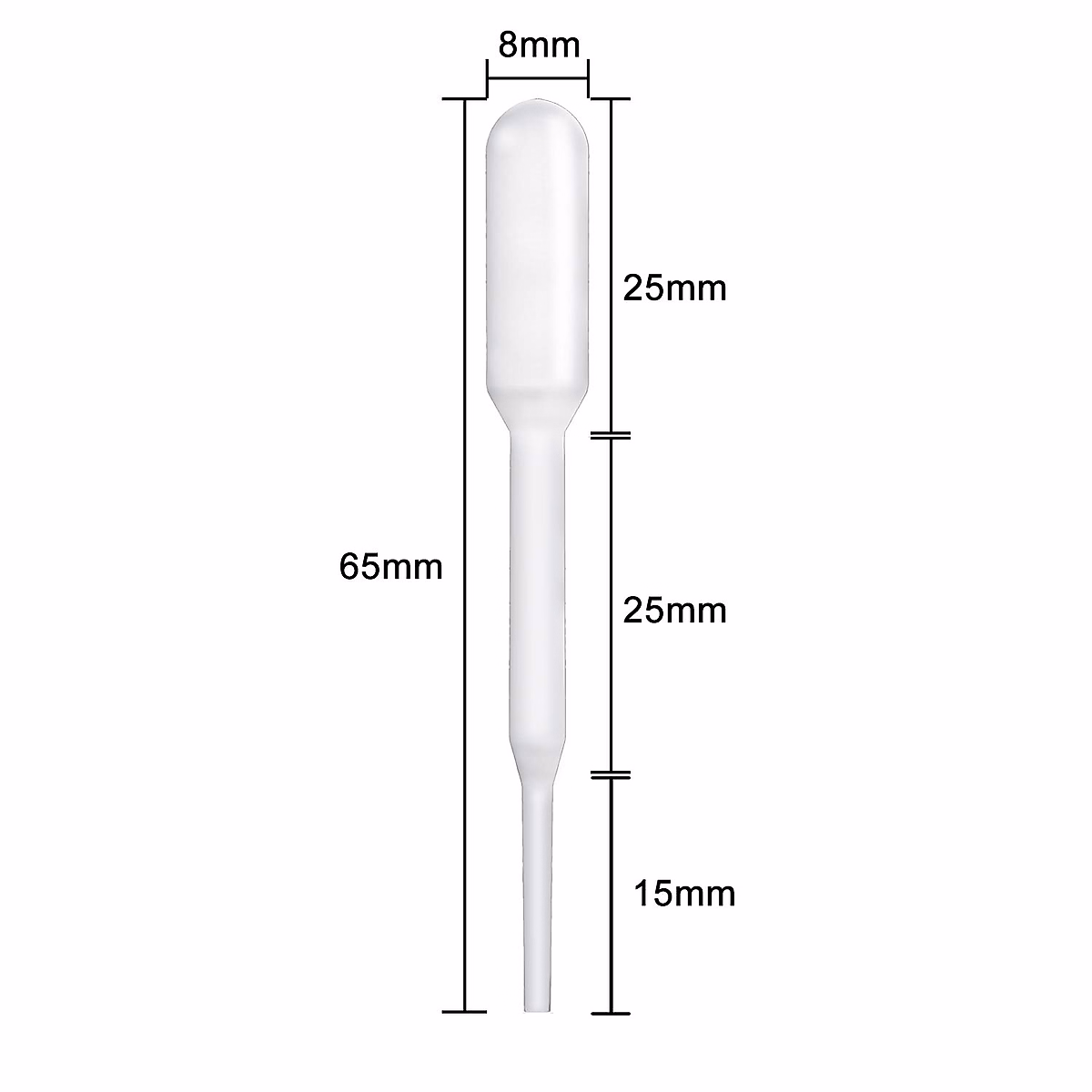 BronaGrand 200 Pieces Graduated Transfer Pipettes Plastic Eye Dropper Disposable Essential Oils Pipettes,Clear,Capacity 0.2ml