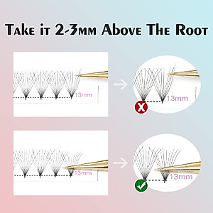 12 Colors Lash Extensions 10D DF Premade Fans Eyelash Extensions 14mm D Curly Color Lashes Volume Lash Extensions（color-10D-0.07D-14mm）