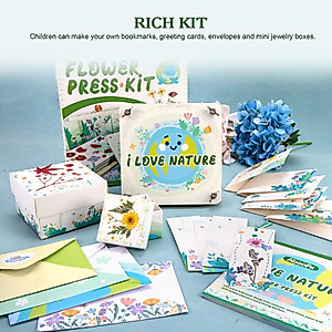 Aboofx Flower Press Kit for Kids 4 Layers 6 x 6 Inch, Recycle Flower Arts and Crafts Kits for Flower Pressing Drying Book, Surprise for Boys and Girls