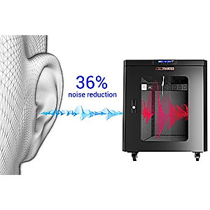 Soundproof Server Rack Quiet - Acoustic Sound Proof Server Cabinet - Up to 36% Noise Reduction - Locking Server Enclosure - Silent Networking Cabinet - Noise Sound Dampening Box (15U)