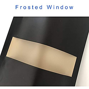 5.9x8.6 Inches Kraft Paper Resealable Bags Zip Lock Black Stand up Snack Packing Zipper Pouch Bags with Matte Window and Tear Notch,Pack of 50 packaging bag