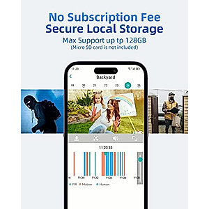 Security Cameras Wireless Outdoor with Solar Panel: 1080p WiFi Camera Rechargeable Battery Powered Night Vision for Home Outside Video Surveillance System Works with Adorcam App