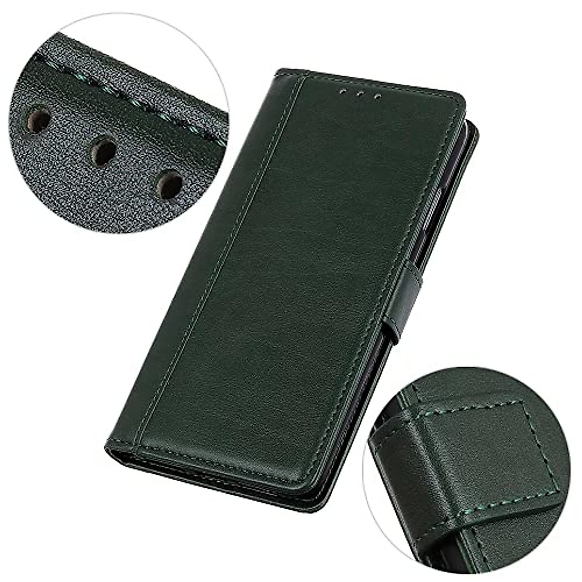 YBROY Case for Motorola ThinkPhone, Magnetic Flip Leather Premium Wallet Phone Case, with Card Slot and Folding Stand, Case Cover for Motorola ThinkPhone.(Green)